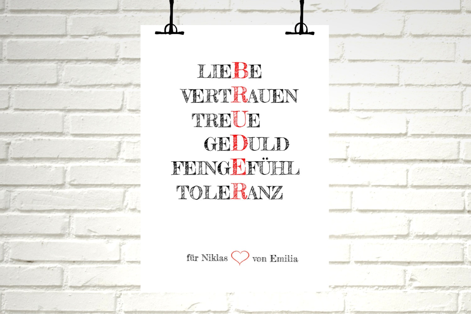 Print / Druck BRUDER Wörter | Etsy
