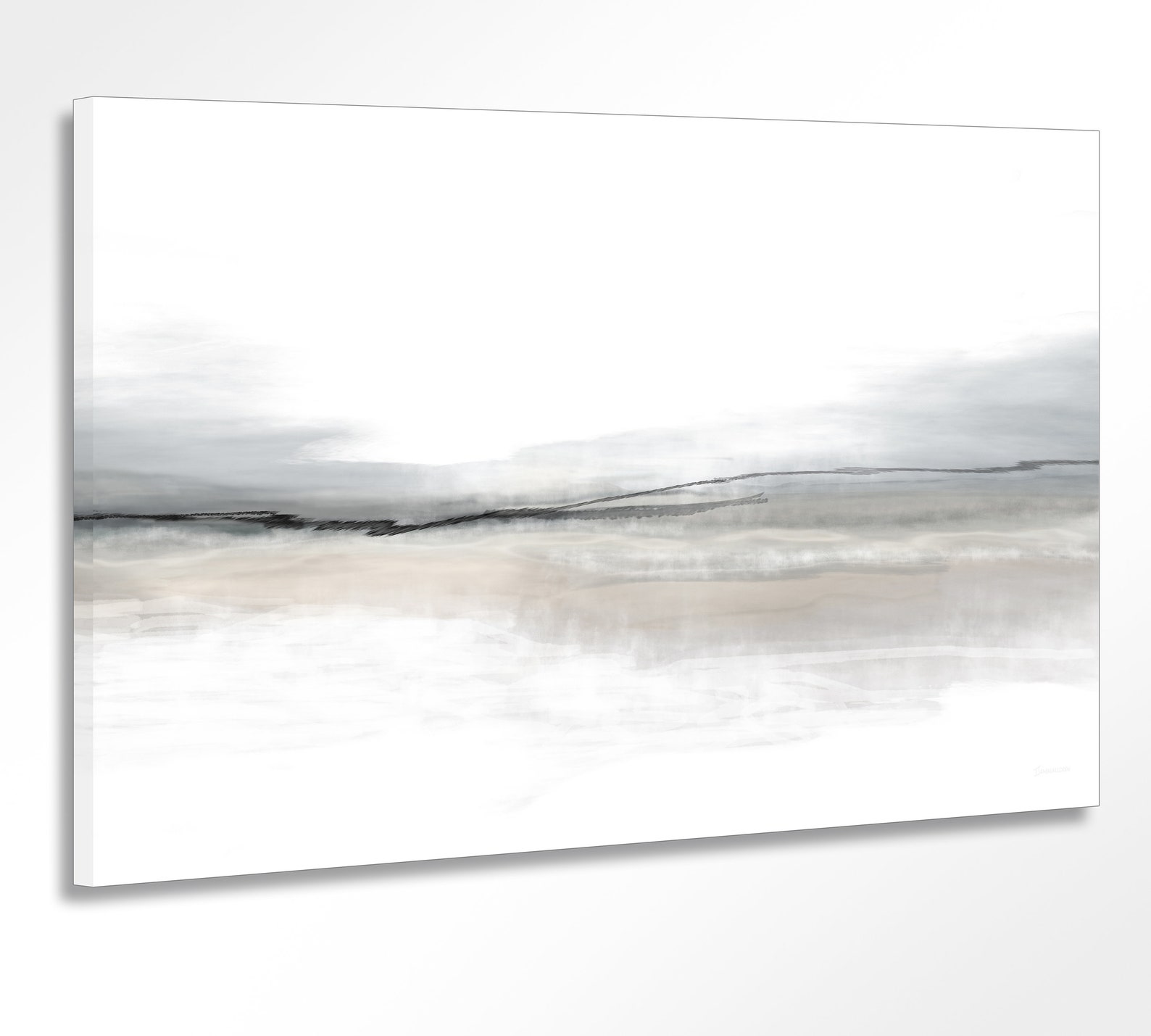 Earthy Abstract Wall Art-large, Original,canvas,painting-neutral,white ...