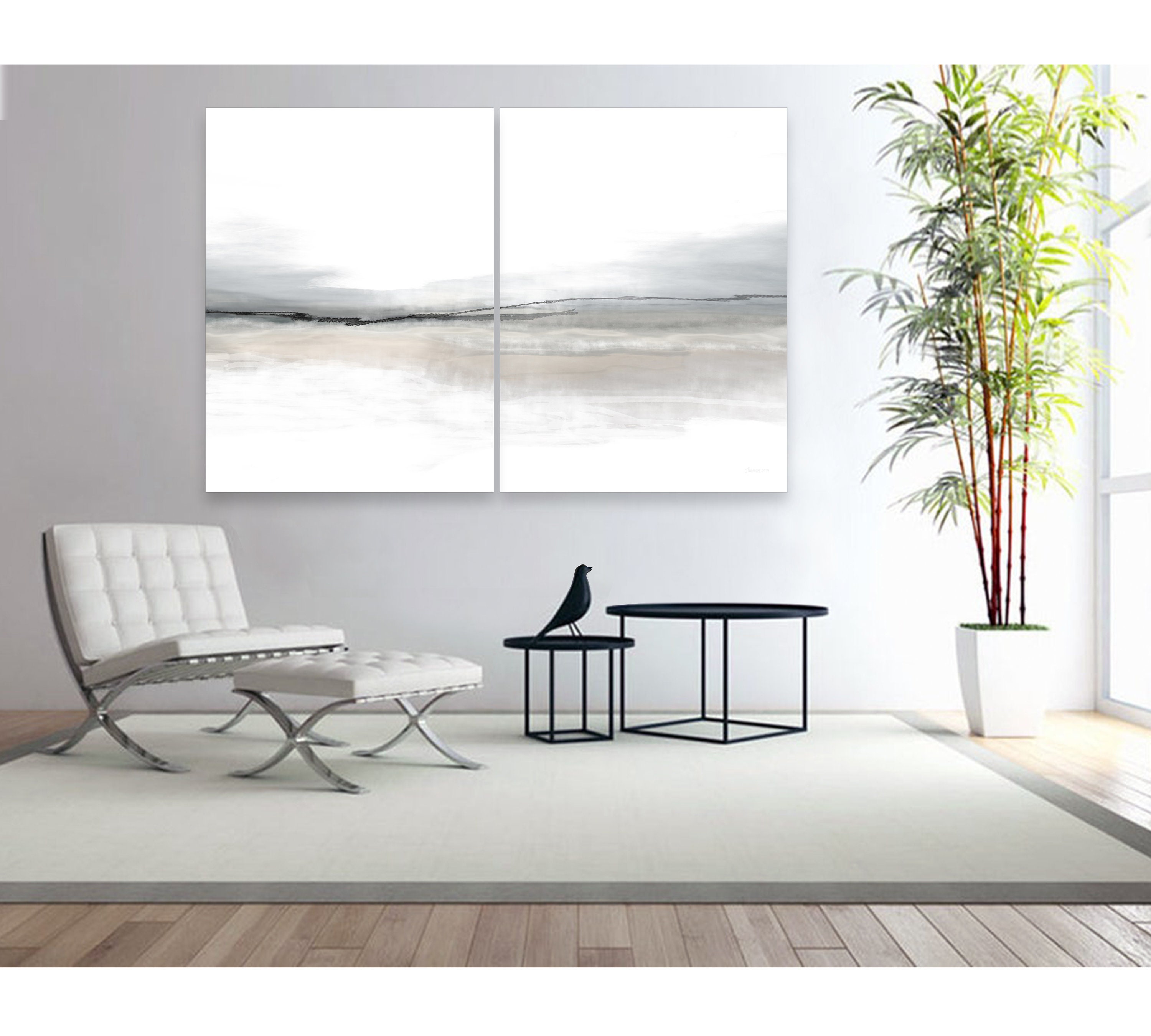 Earthy Abstract Wall Art-large, Original,canvas,painting-neutral,white ...