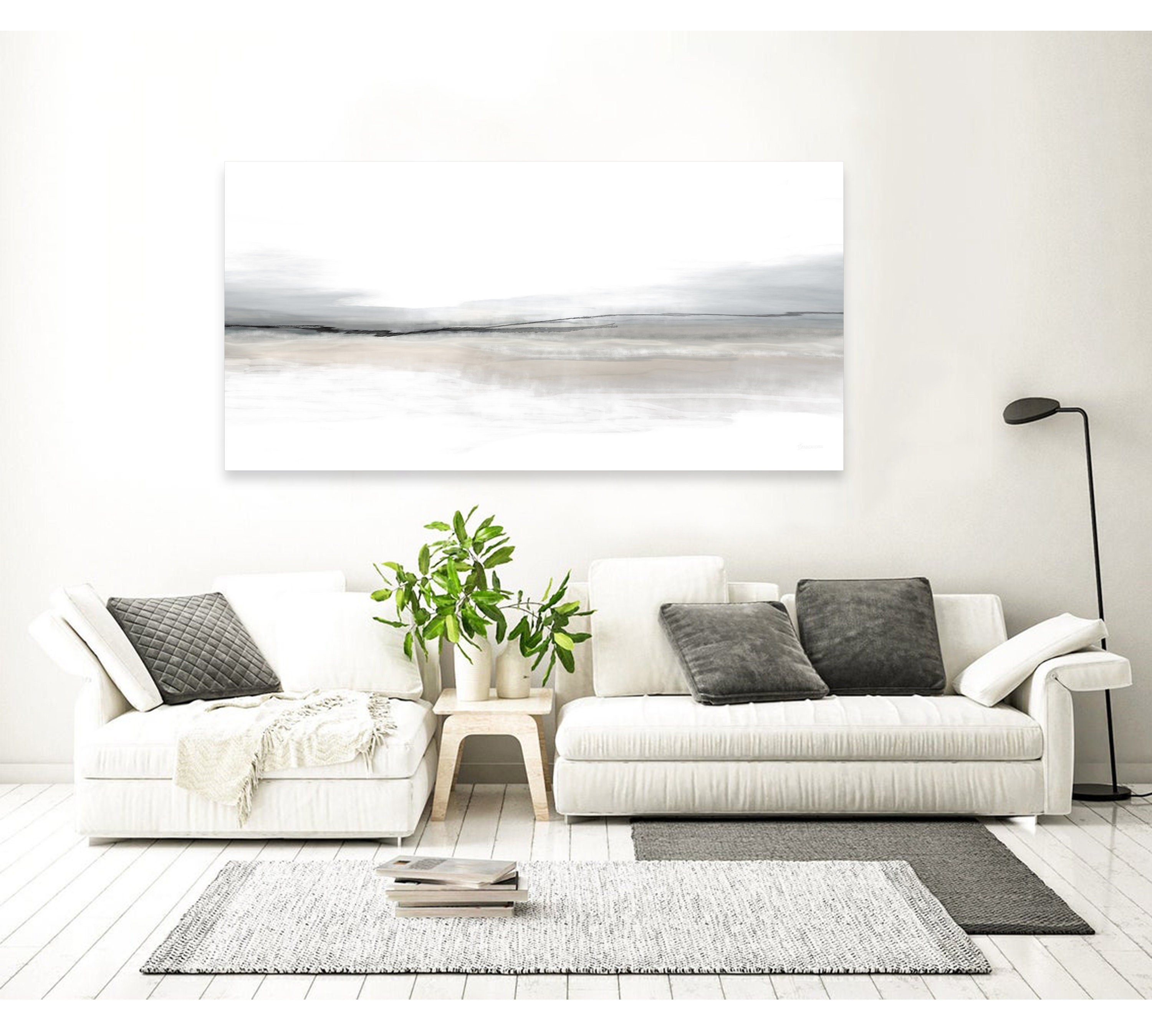 Earthy Abstract Wall Art-large, Original,canvas,painting-neutral,white ...