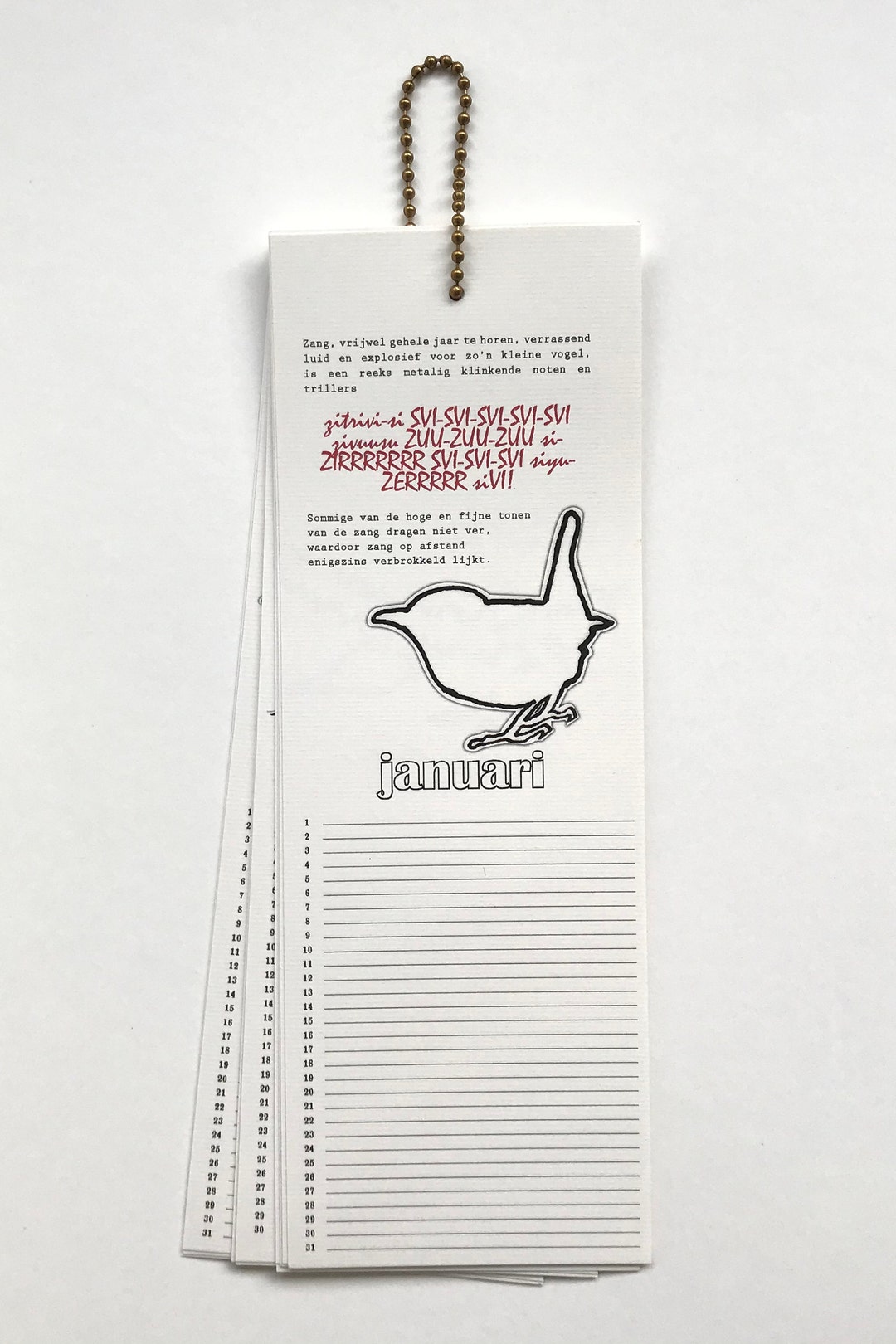 Garden Bird Calendar Birthday Calendar - Etsy