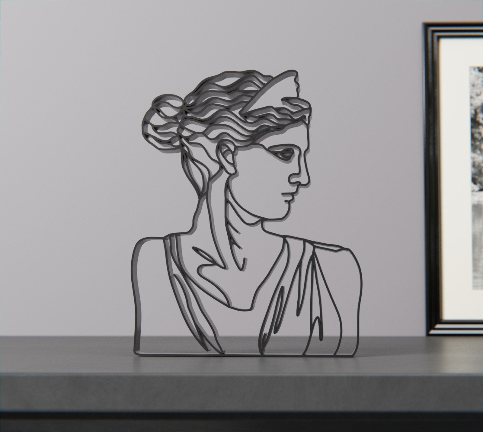 Athena Minimalist Art Sculpture Greek Mythology Gift Idea3d - Etsy