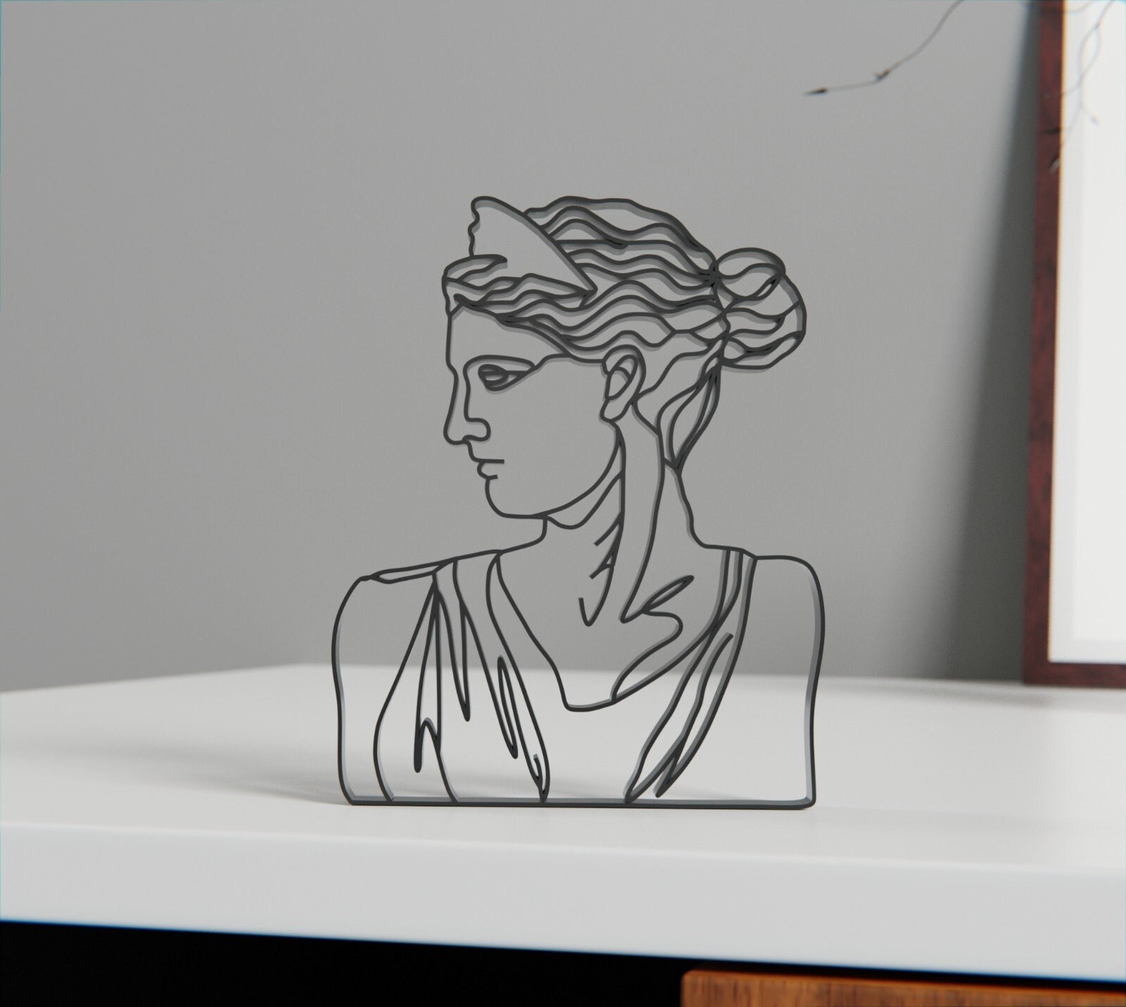 Athena Minimalist Art Sculpture Greek Mythology Gift Idea3d - Etsy