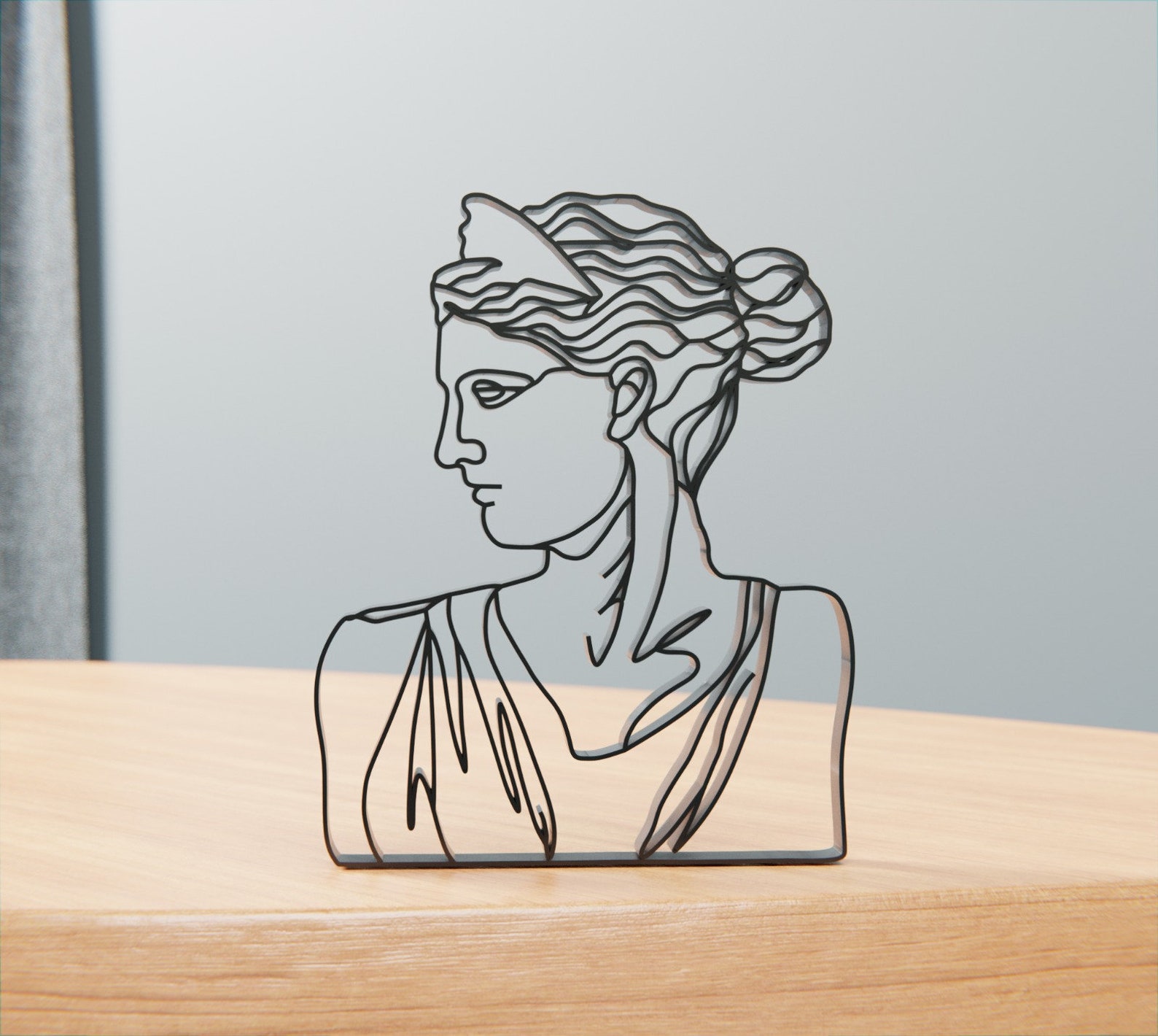 Athena Minimalist Art Sculpture Greek Mythology Gift Idea3d - Etsy