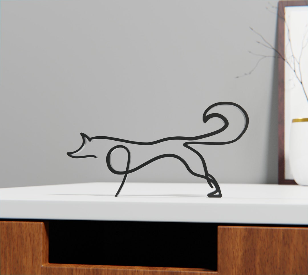 Picasso's Fox Minimalist Art Sculpture Picasso Gift - Etsy