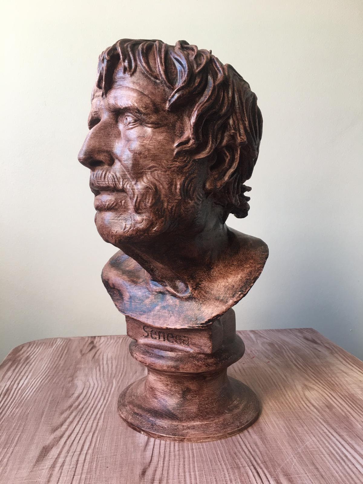 SENECA the Younger Statue / Stoic Bust // 12 Inches Tall / 3D - Etsy UK