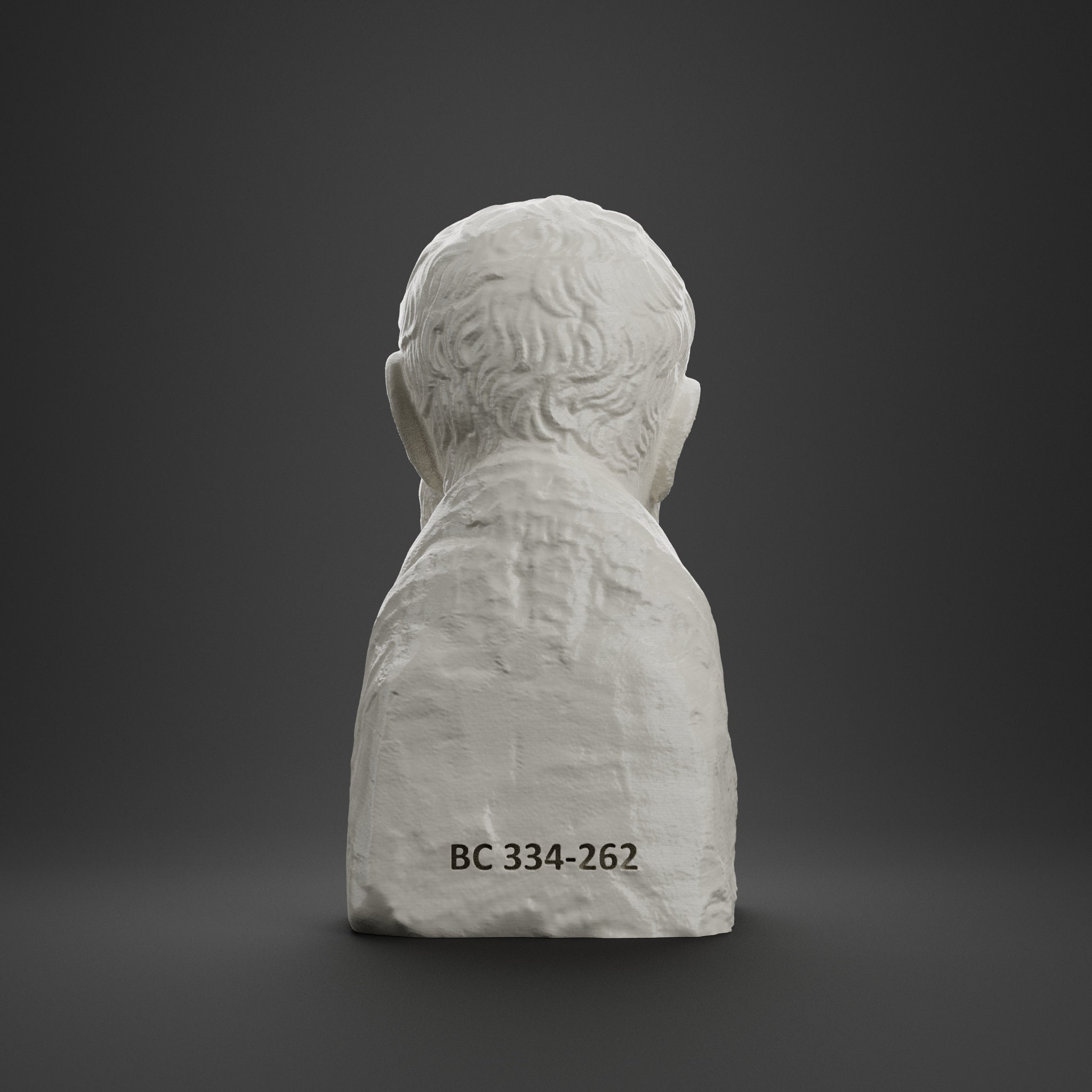 8 Inch White PLA Statue Zeno Of Citium Statue - 8 Inch White PLA 3D ...