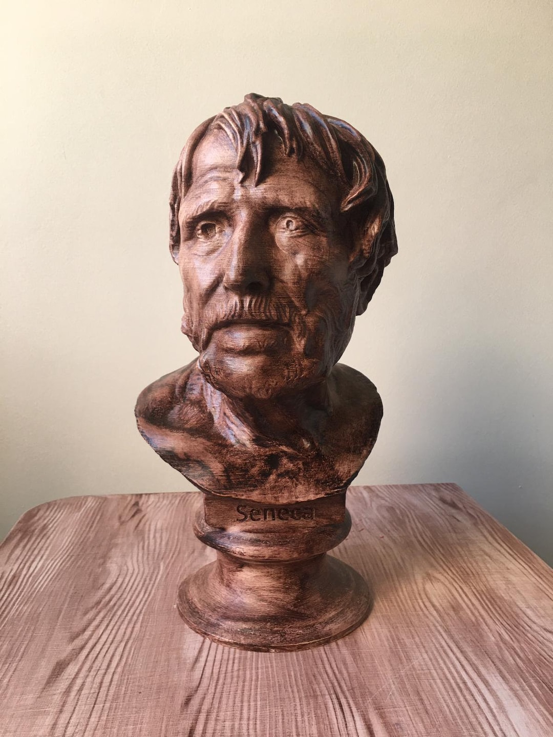 SENECA the Younger Statue / Stoic Bust // 12 Inches Tall / 3D - Etsy UK