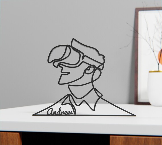 VR Player Minimalist Art Sculpture Customized Diy Gift - Etsy