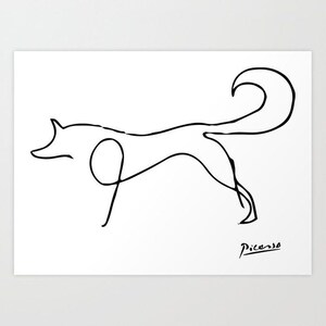 Picasso's Fox Minimalist Art Sculpture Picasso Gift - Etsy