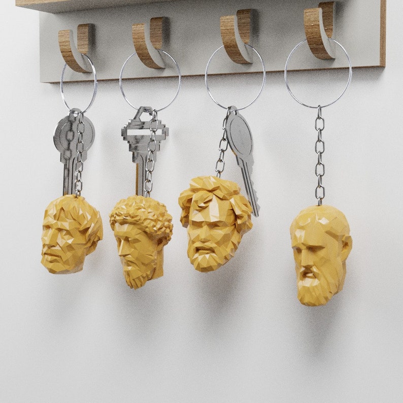 Stoic Keychains / Marcus Aurelius Seneca Epictetus and Zeno - Etsy