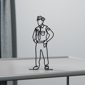 Police Minimalist Art Sculpture Police Officer Customized - Etsy