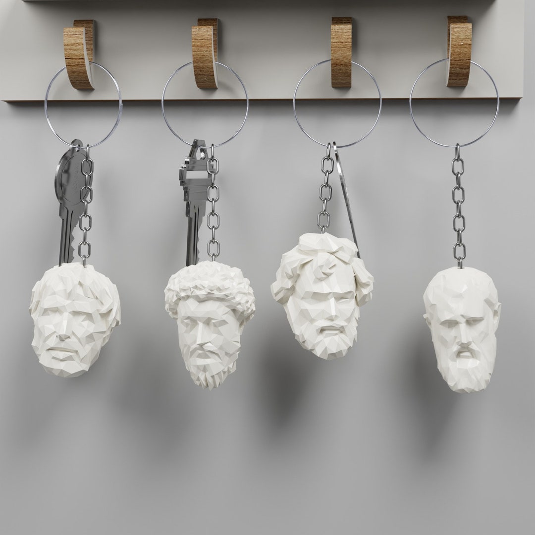 Stoic Keychains / Marcus Aurelius Seneca Epictetus and Zeno - Etsy