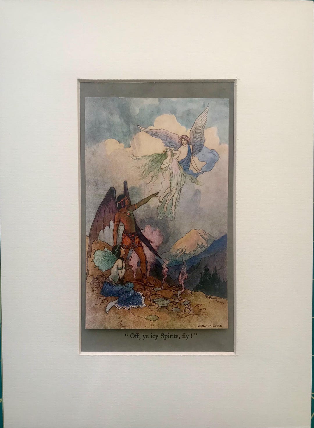 Antique Print From “the Book of Fairy Poetry” Illustrated by Warwick ...