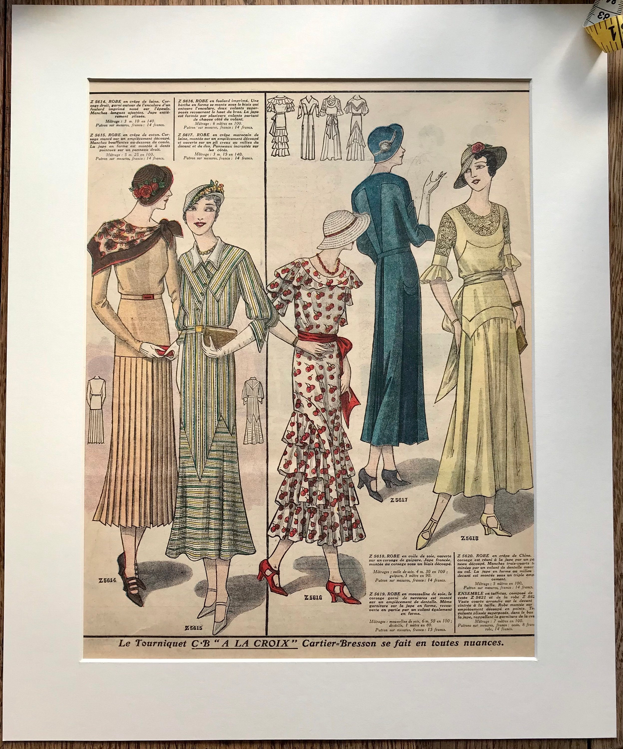 Vintage Fashion Print le Petit Echo De La Mode 1932 - Etsy