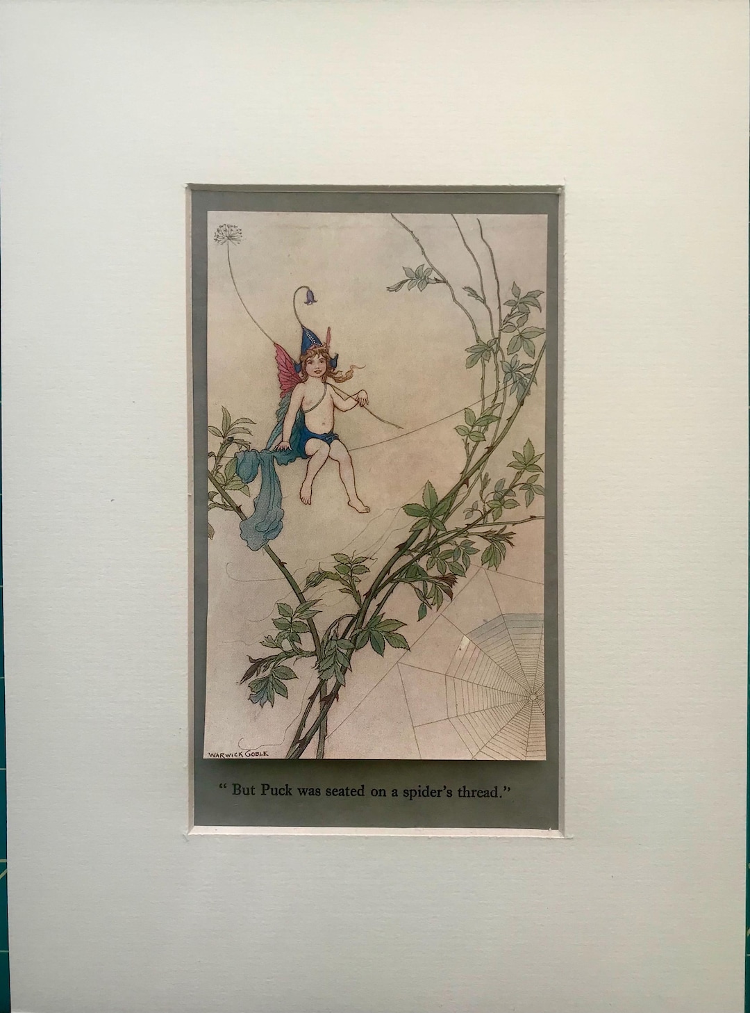Antique Print From “the Book of Fairy Poetry” Illustrated by Warwick ...