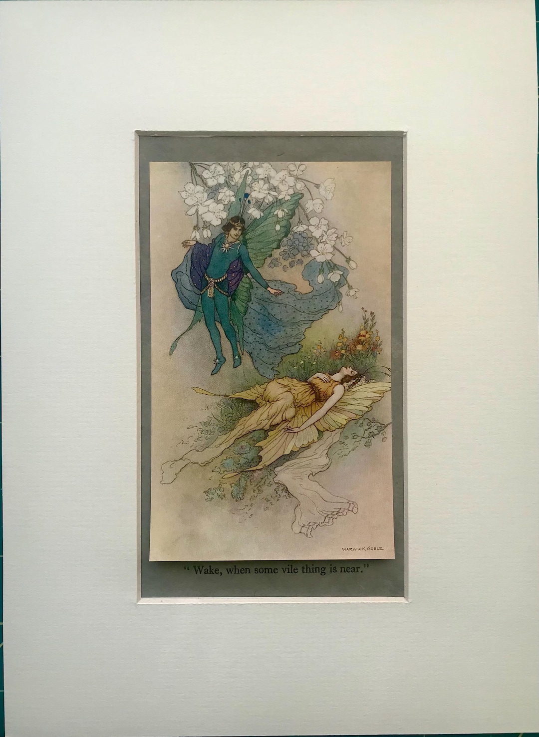Antique Print From “the Book of Fairy Poetry” Illustrated by Warwick ...