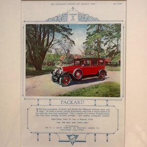 Original Vintage Advert. Packard Six and Eight Car 1927 - Etsy