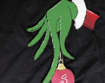 Grinch hand with ornament | Etsy
