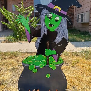 Halloween Witch Wood Cut Out - Etsy