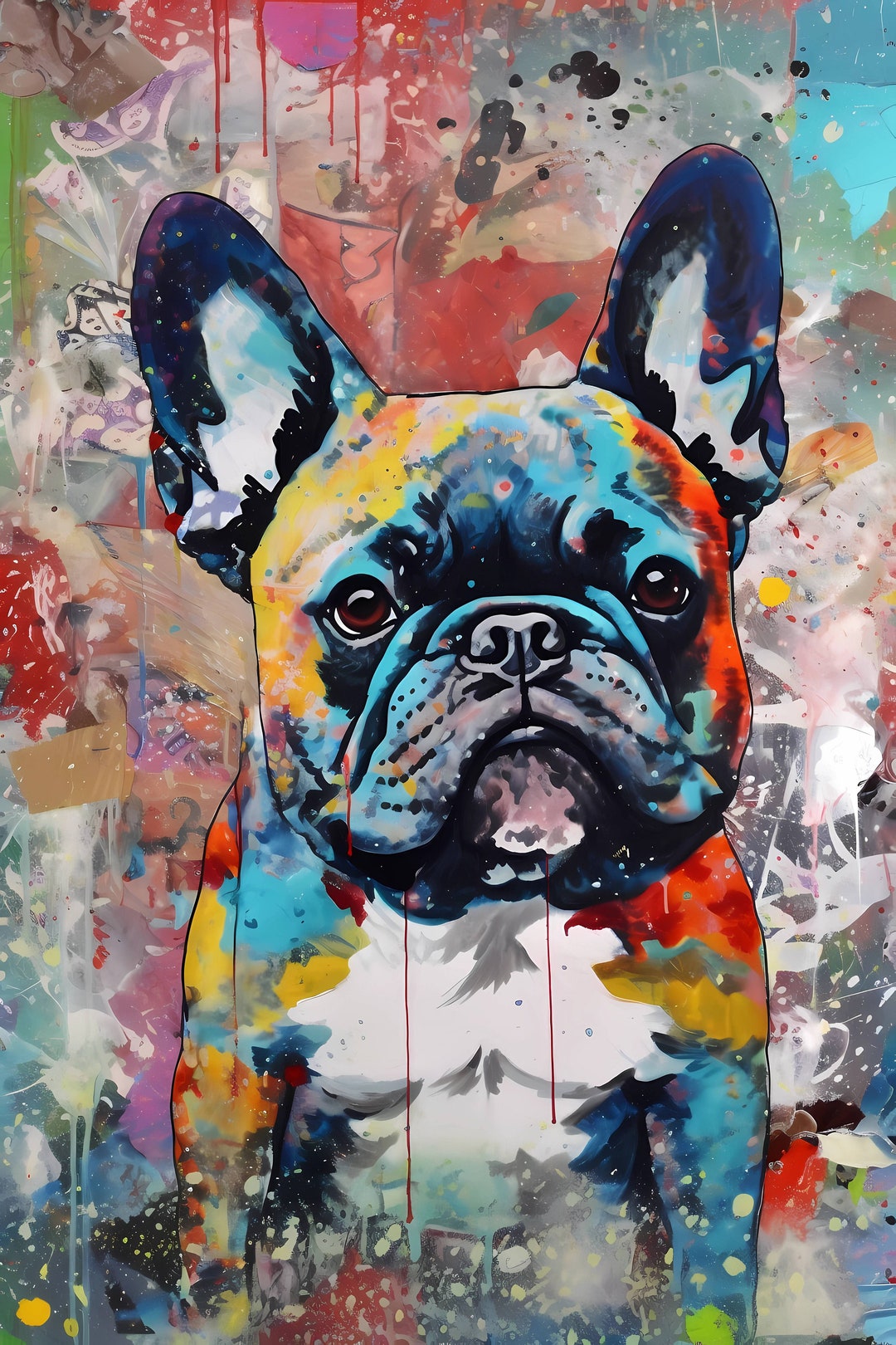 French Bulldog Dog Print, Dog Decor Wall Art, Large Printable Poster ...