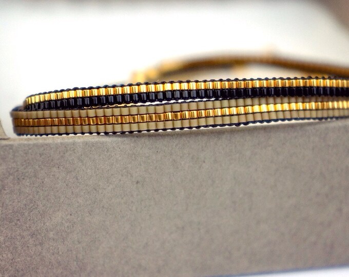 Bracelet Set - Set of 2 Dainty Miyuki Beaded Bracelets - Jewelery Set ...