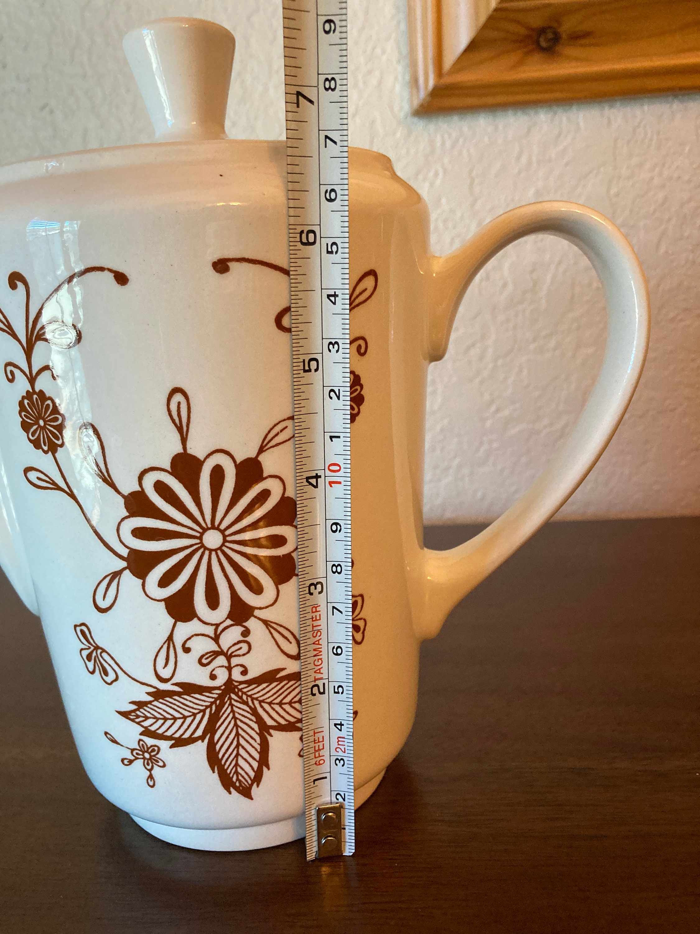 Vintage Anfora Pottery Mexico Puebla Brown Coffee/tea Pot With Lid - Etsy