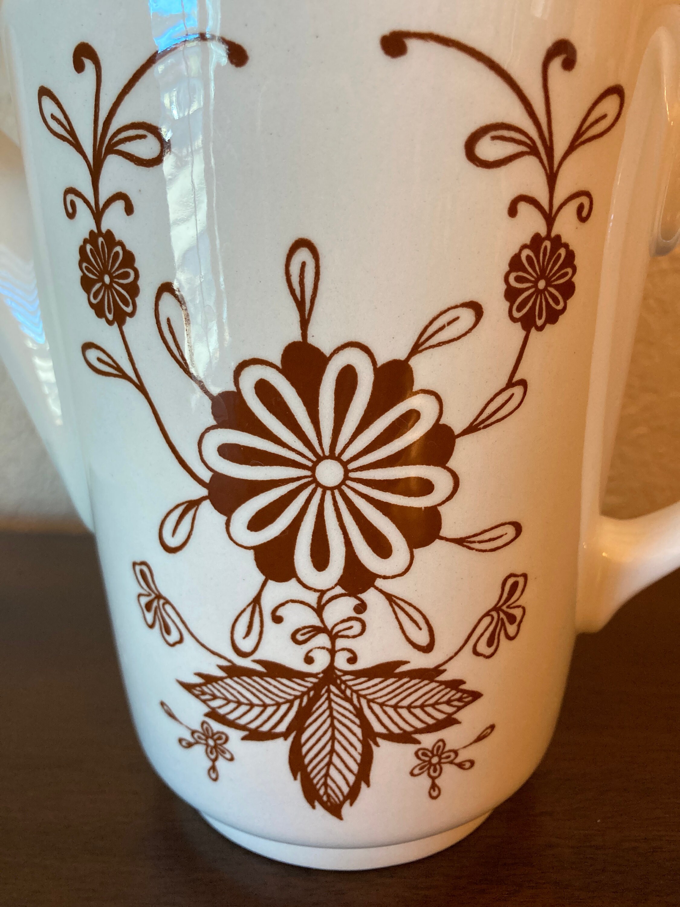 Vintage Anfora Pottery Mexico Puebla Brown Coffee/tea Pot With Lid - Etsy