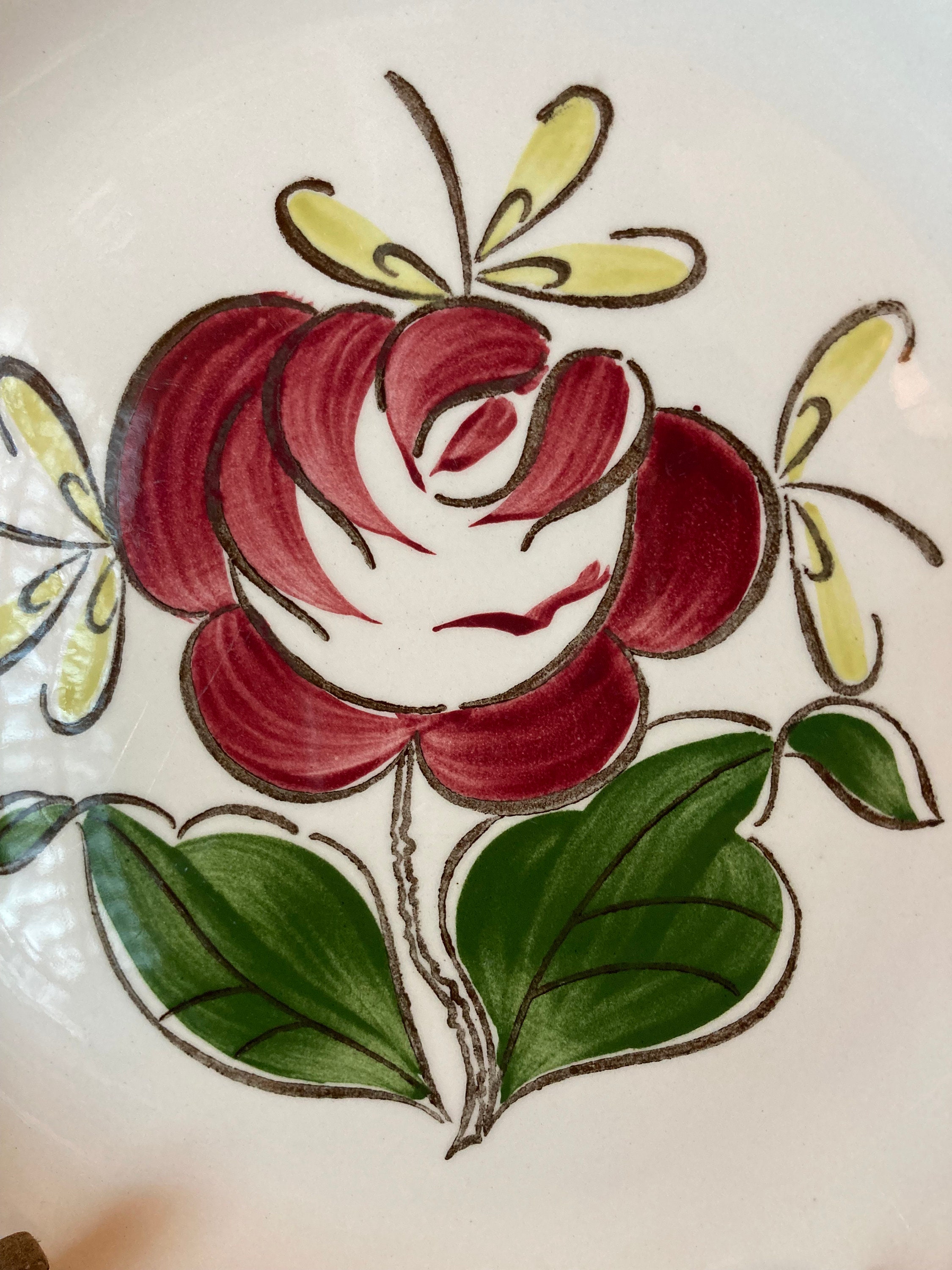 Stetson Rio Red Rose Salad Plates, Dessert Plate, Saucer Mid Century - Etsy