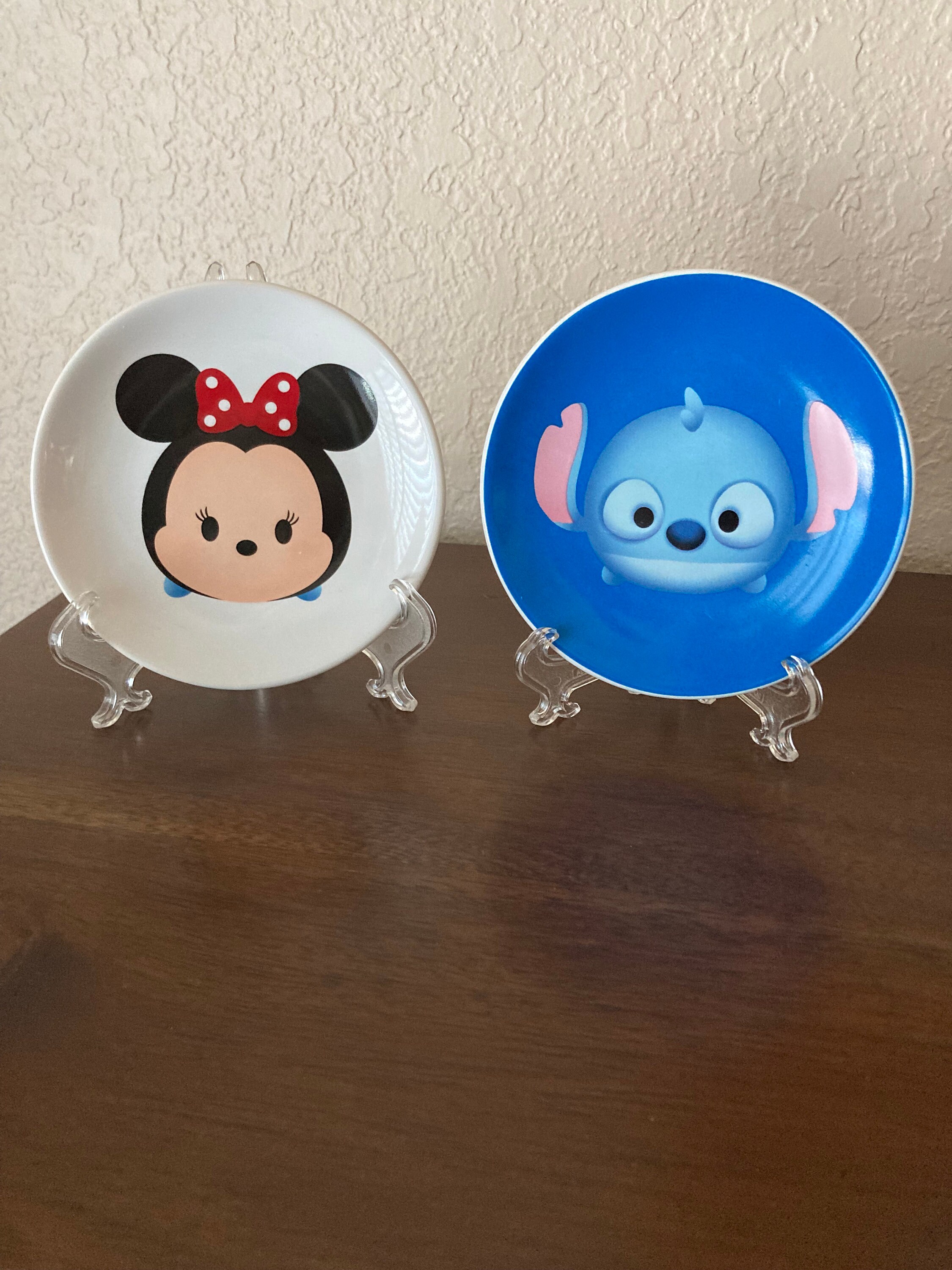Disney Tsum Tsum Minnie Mouse and Stitch Collectors Plates - Etsy