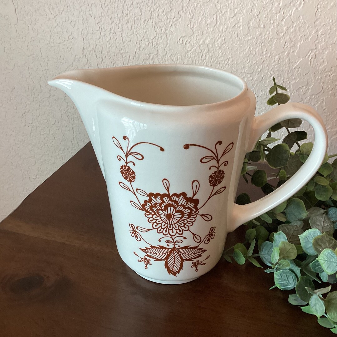 Mexican Anfora Puebla Brown Pitcher Vintage - Etsy