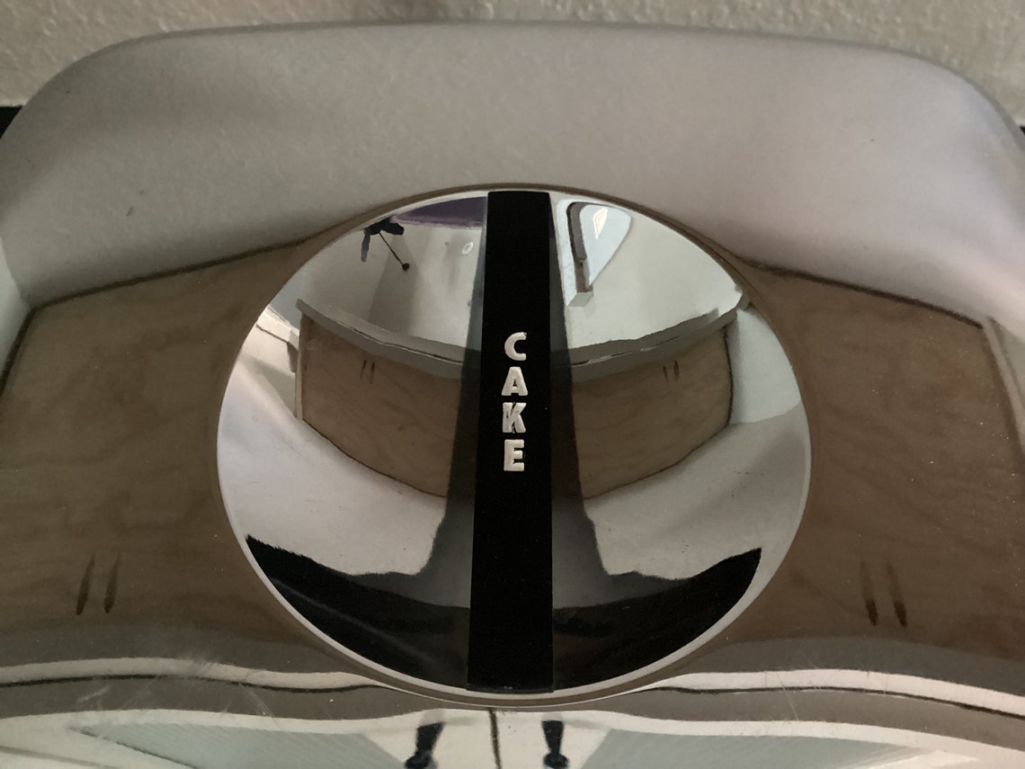 Kromex Mid-century Square Glass Cake Plate With Chrome Lid Excellent - Etsy