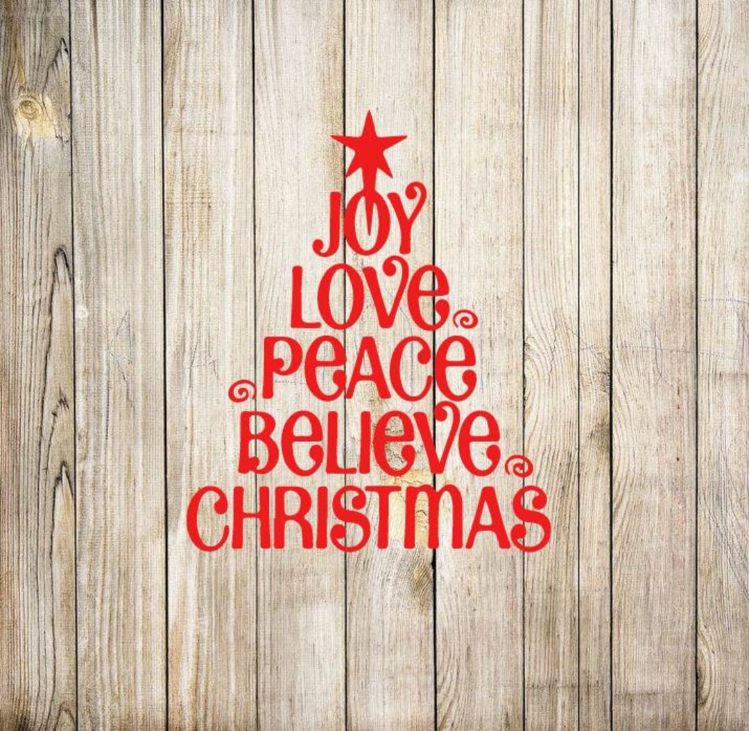Joy Peace Christmas SVG GSP DXF Instant Download - Etsy