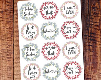 Decorative Icon Planner Stickers for use in Erin Condren