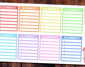 Student planner stickers | Etsy