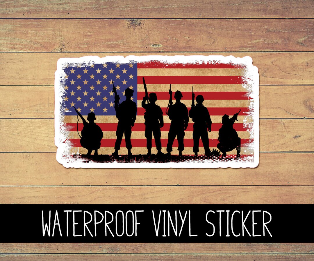Troop Support Vinyl Waterproof Sticker, Yeti Decal, Military, Car Decal ...