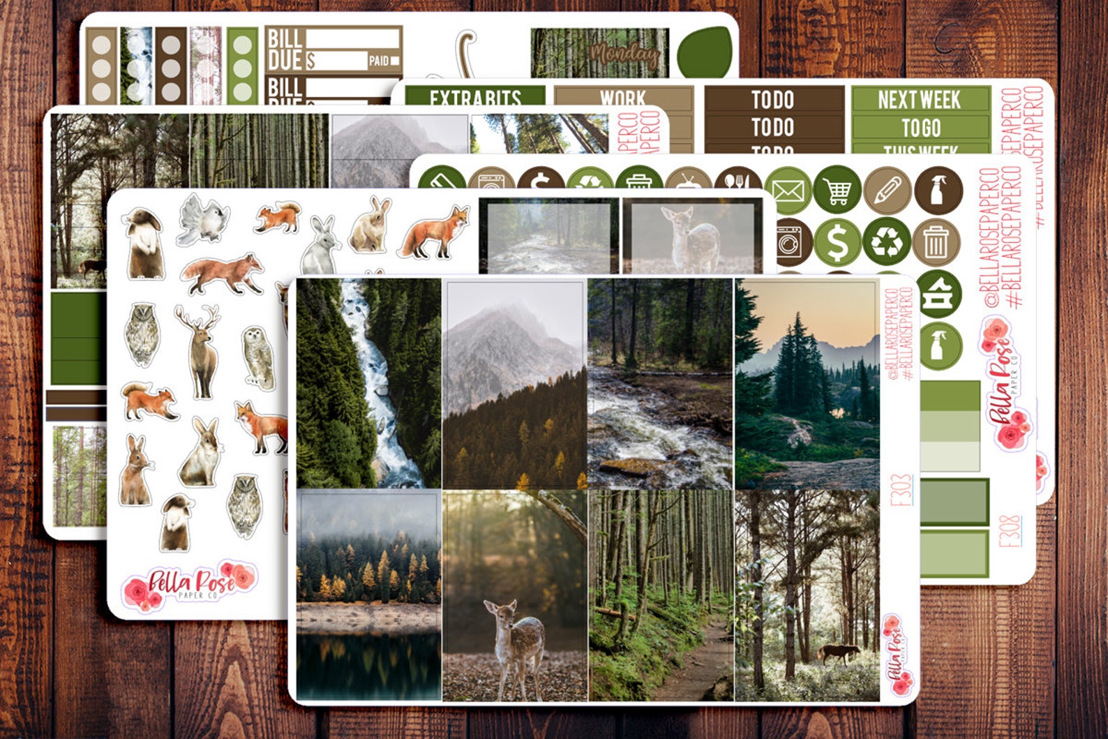 Forest Friends Planner Sticker Kit, for Use in Erin Condren Life ...