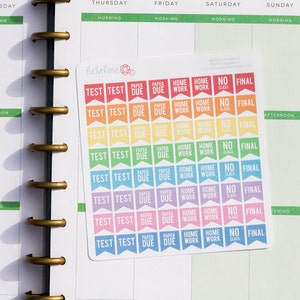Mini College Student Planner Stickers, Student Stickers, for Use in ...