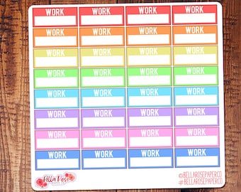 WORK SCHEDULE Printable Planner Stickers Erin Condren Happy - Etsy
