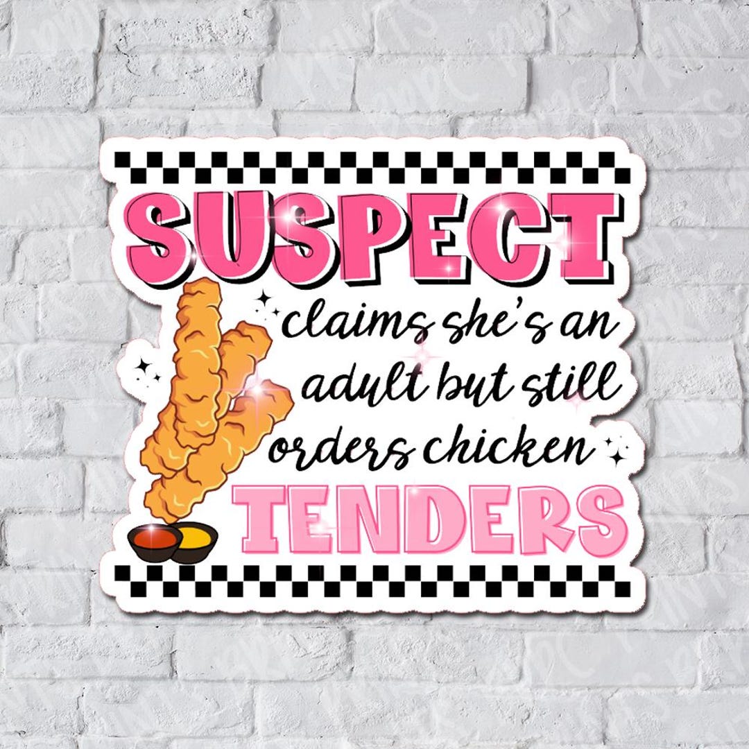 Chicken Tenders Matte Diecut Sticker, Journaling Stickers, Planner ...