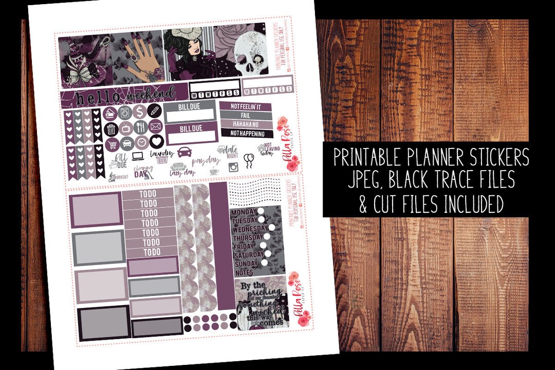 Something Wicked Mini Happy Planner Kit STAMPABILE Planner Stickers ...