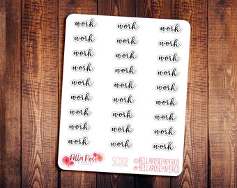 Work Schedule Planner Stickers Work Stickers for Use in Erin | Etsy