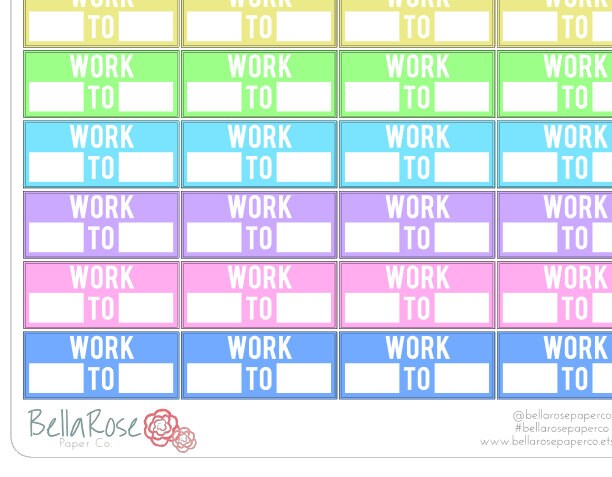 Work Schedule Planner Stickers Work Stickers for Use in Erin | Etsy