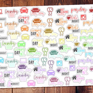 Decorative Icon Planner Stickers, for Use in Erin Condren Planners ...