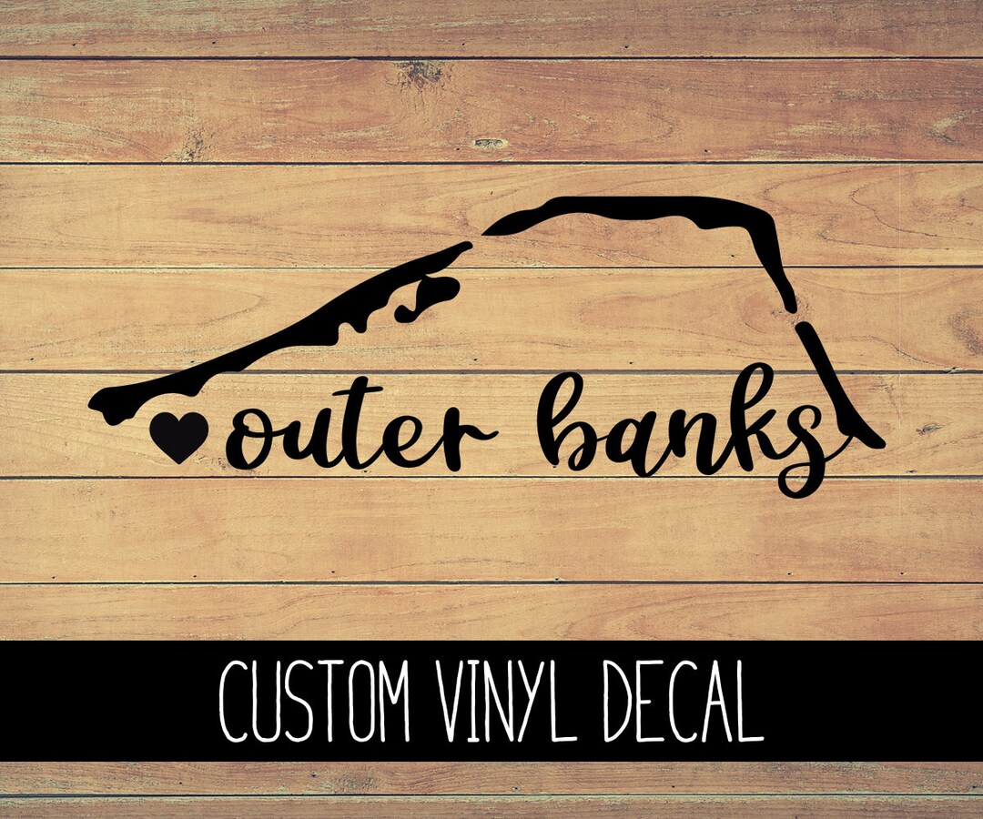 Outer Banks Vinyl Decal, Yeti Decal, Summer Decal, Vinyl Car Decal ...