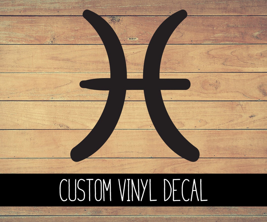 Pisces Sign Vinyl Decal Celestial Decal Astrology Yeti - Etsy
