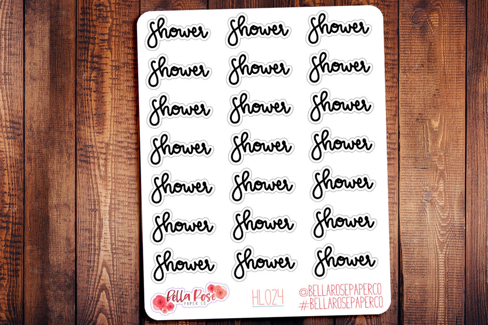 Shower Hand Lettering Planner Stickers Bath Sticker Hand | Etsy