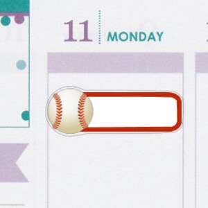 Baseball Game Planner Stickers, Baseball Stickers, for Use in Erin ...