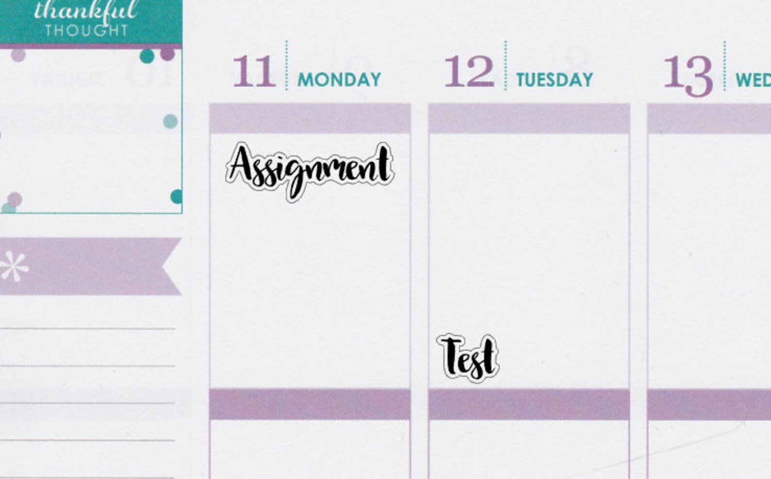 College Student Planner Stickers, Student Stickers, for Use in Erin ...