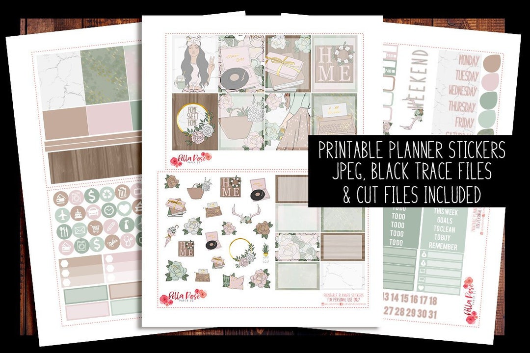 Farmhouse Kit PRINTABLE Planner Stickers Planner Stickers, Digital, for ...